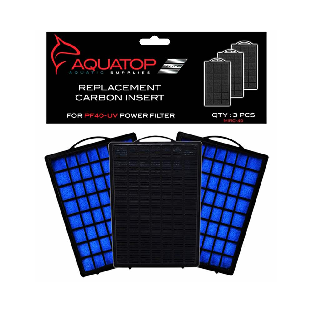 AQUATOP MIRC-40 Aquarium Carbon Cartridge for PF40-UV Hang On UV Filter ...