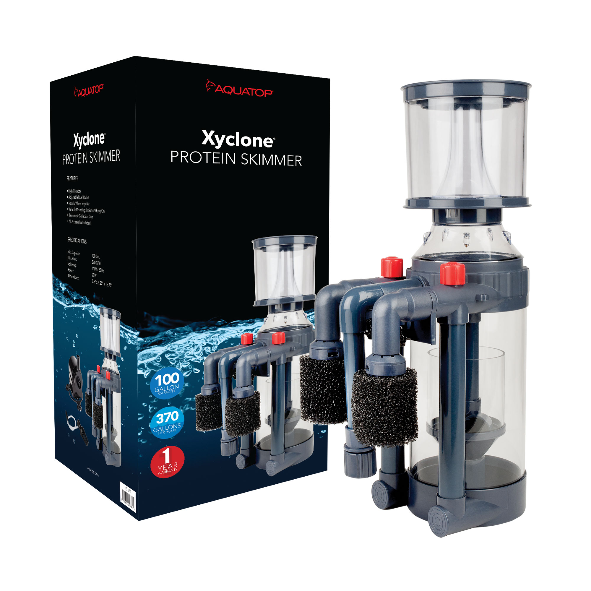 PS-370 Xyclone Protein Skimmer | Aquatop