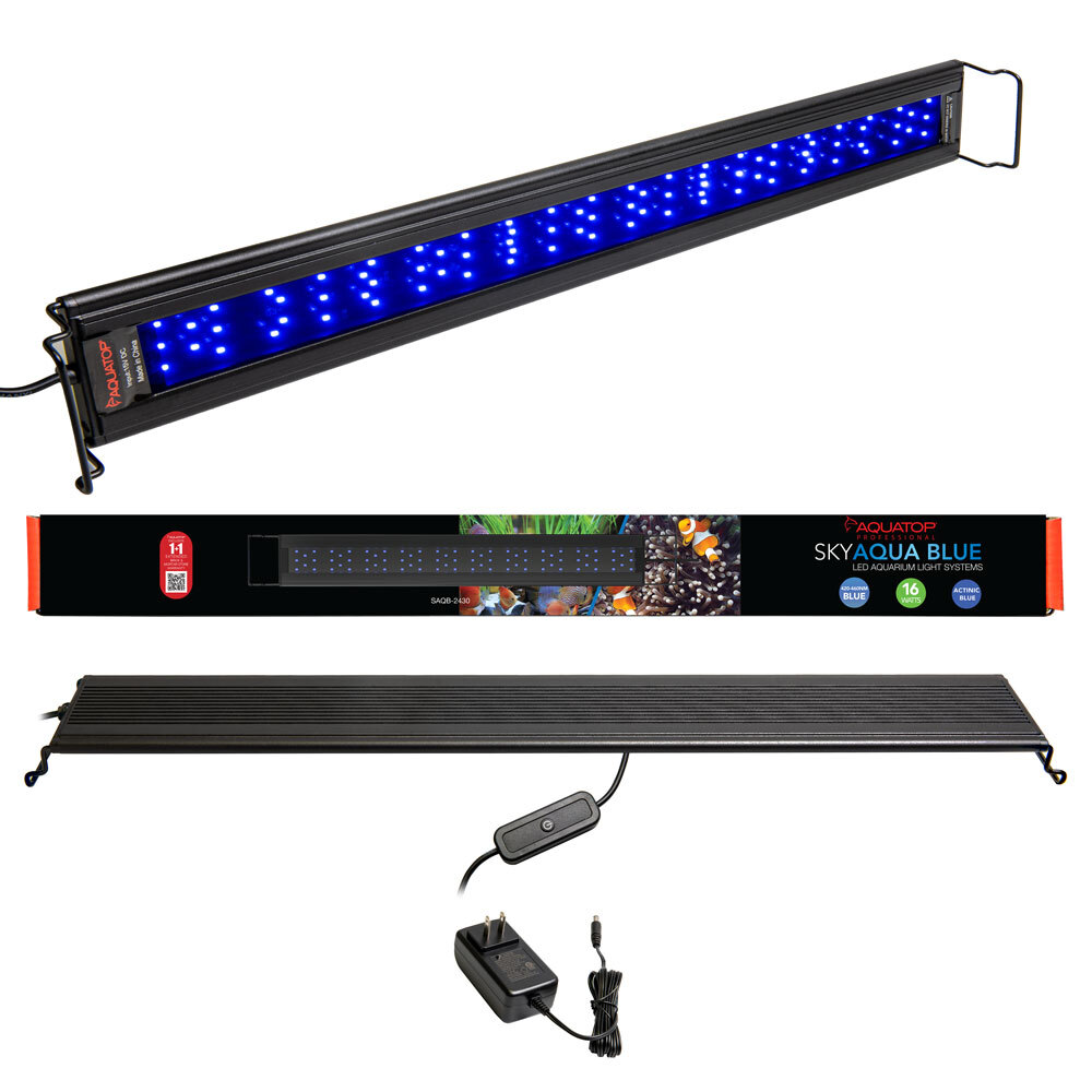 AQUATOP SkyAqua Actinic Blue LED Light for 24"-30" Aquariums, Low ...