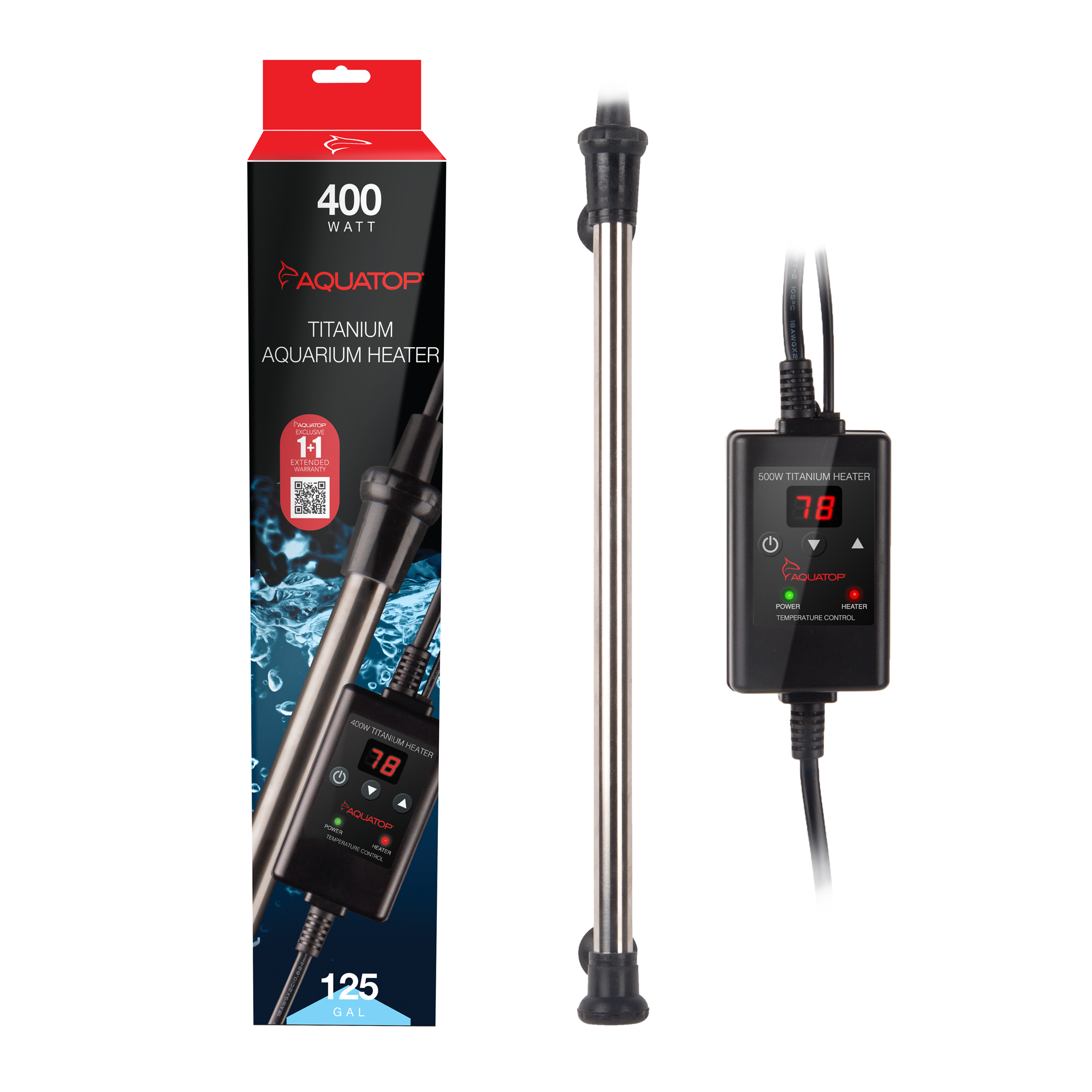 AQUATOP TH-C400 400 Watt Titanium Heater with Controller : Aquatop