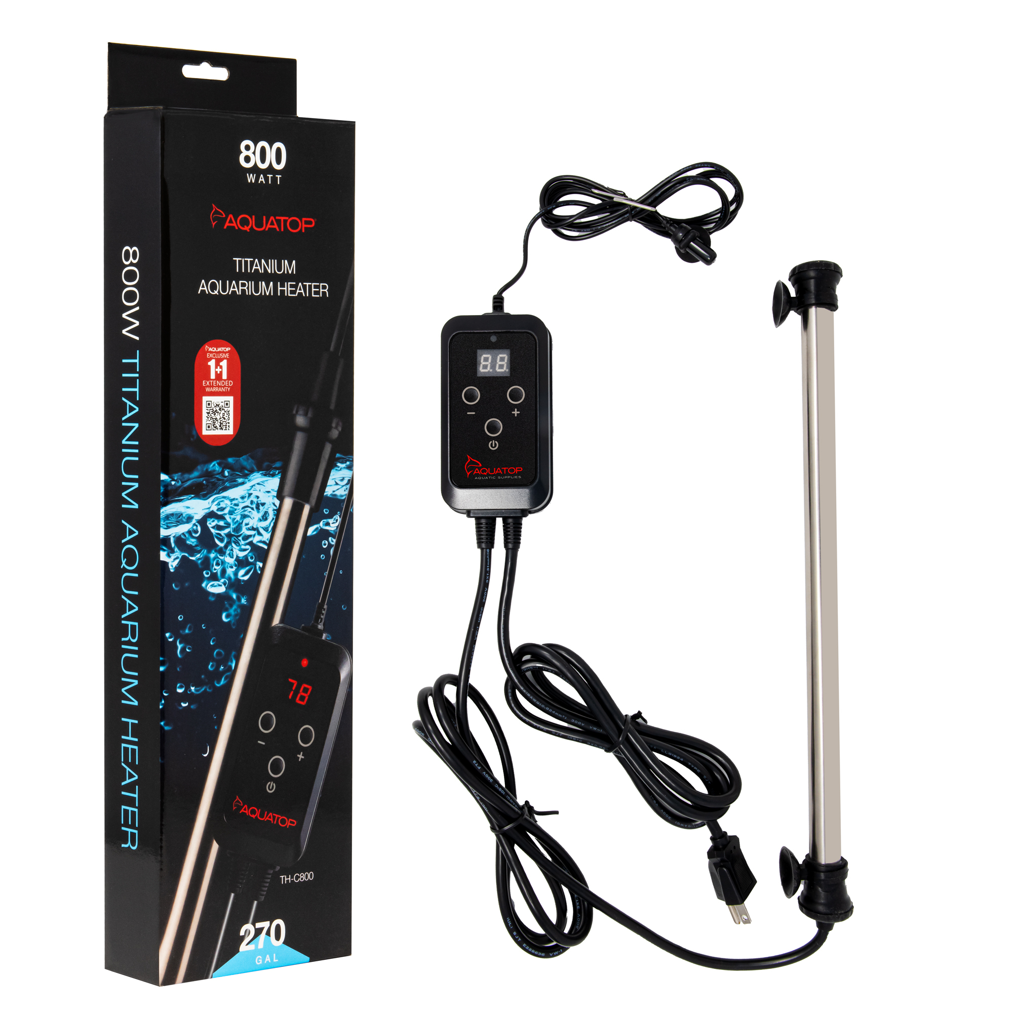 TH-C800 800-Watt Titanium Heater w/ Controller | Aquatop