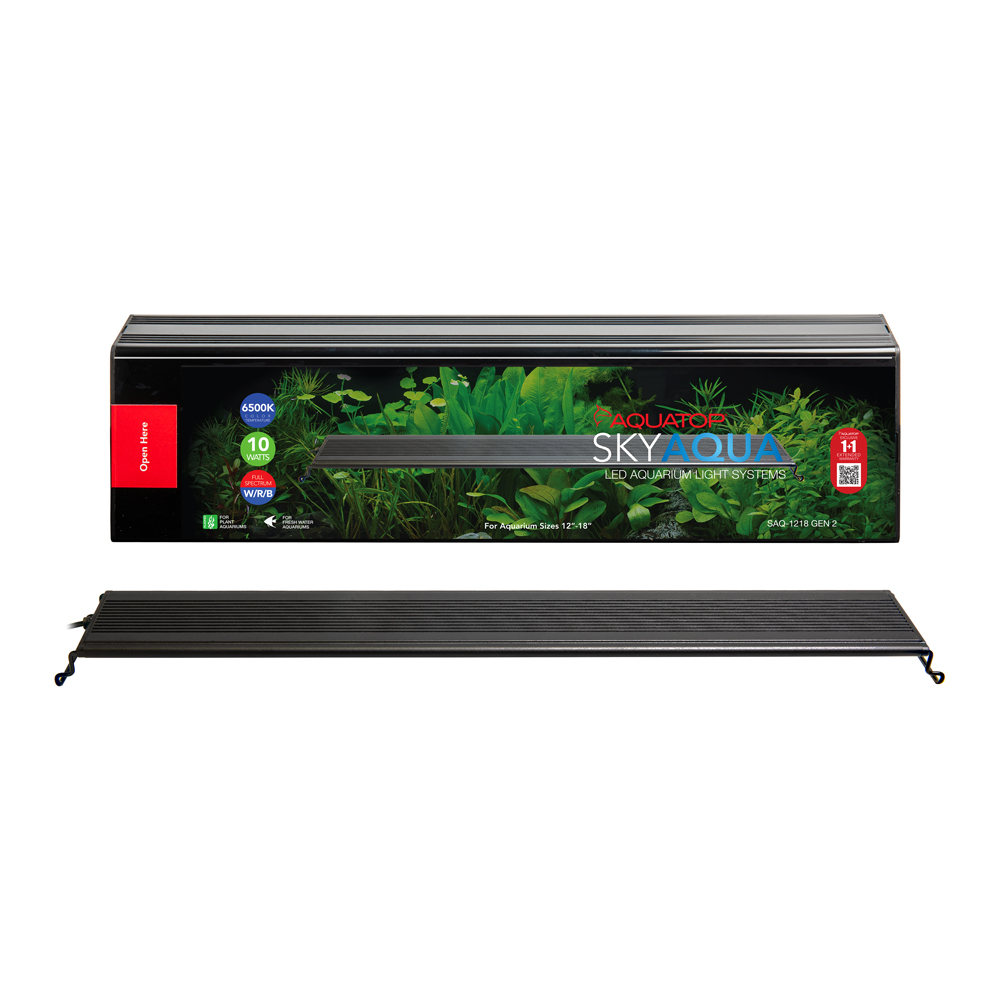 AQUATOP SkyAqua 12"-18" Bright Aquarium LED Light (W/R/B) with Multi ...