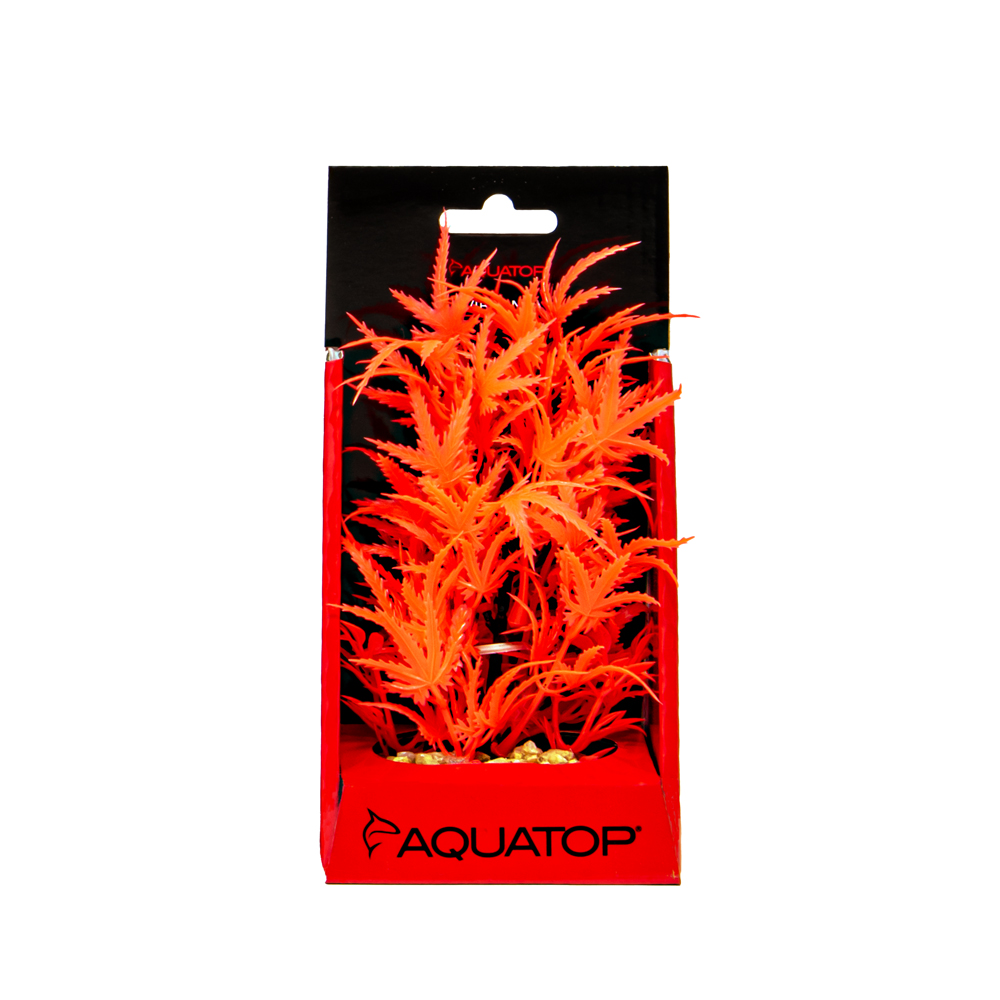 6-Inch Red Vibrant Fluorescent Cannabis Plant | Aquatop