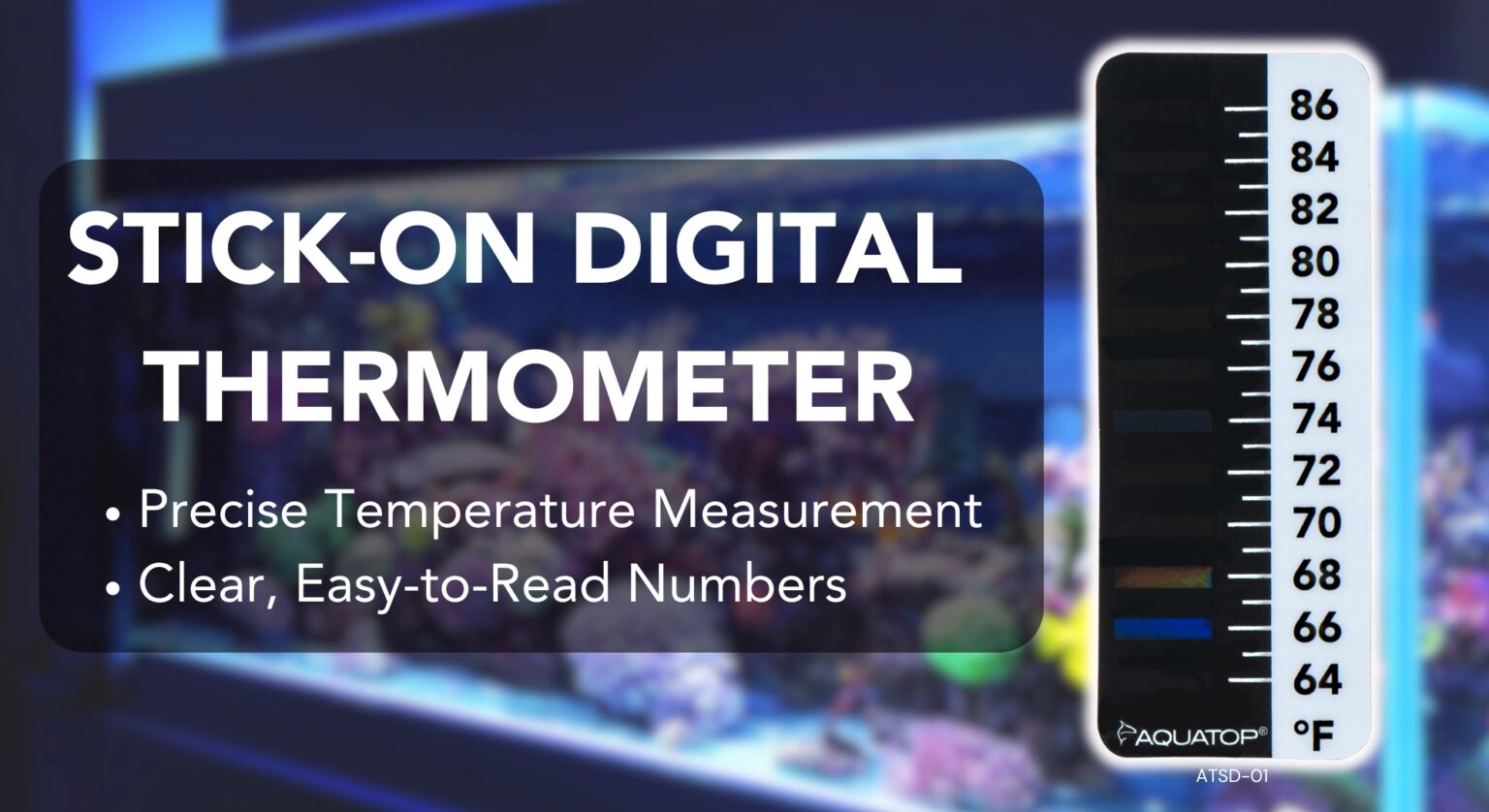 Aquatop Stick-On Digital Thermometer: Precise Temperature Monitoring ...